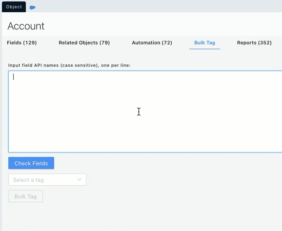 Adding Tags In Bulk Sonar Software
